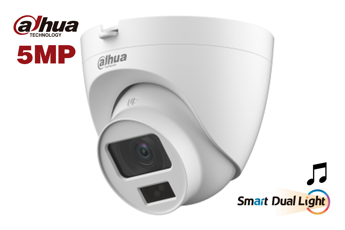 DOMO DAHUA 5MP 2.8MM DUAL ILUMINACION IP67 IR20M AUDIO